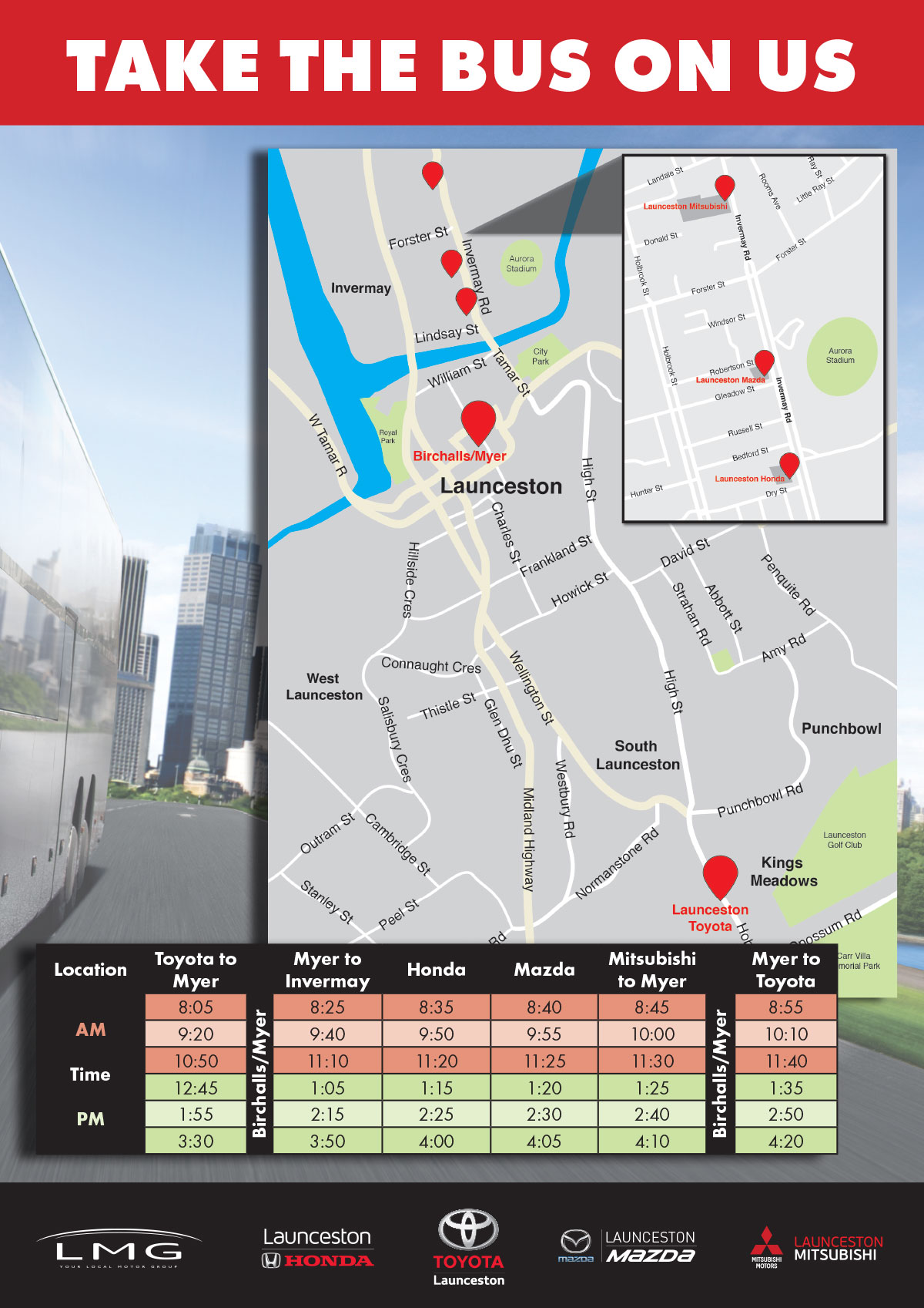 Courtesy Bus Temp - Launceston Economy